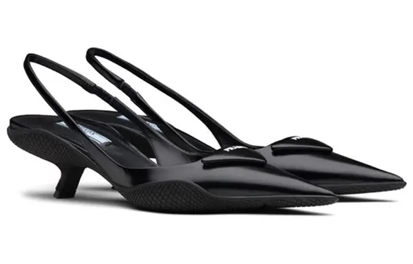 Prada 30mm Sling-back Pumps Brushed Leather