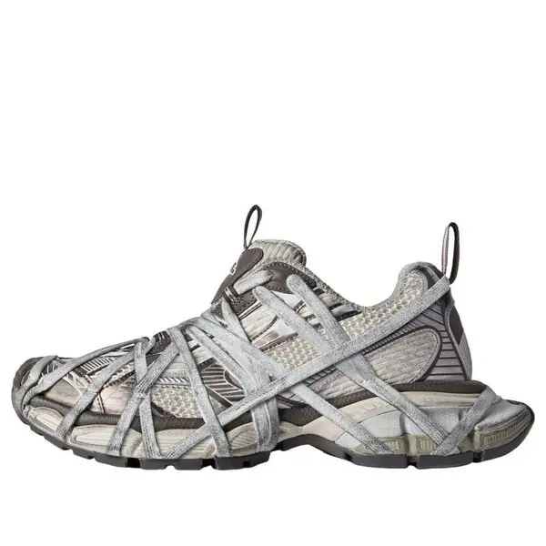Balenciaga 3xl Extreme Lace Sneakers - Grey/brown/beige