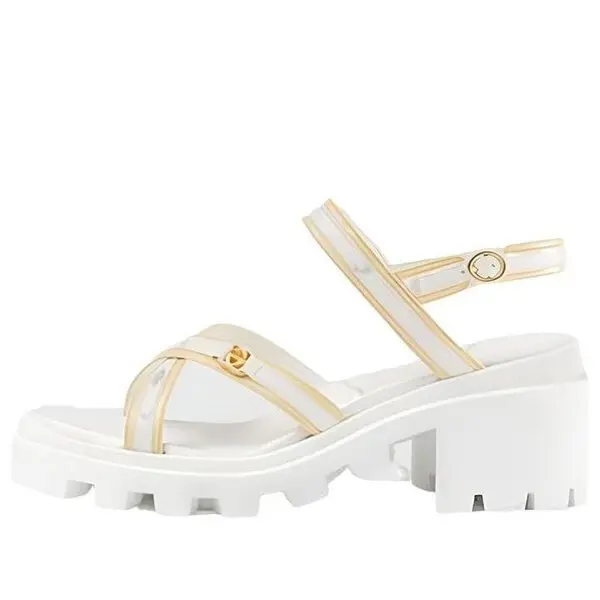 Gucci Lug Sole Sandal - White/yellow