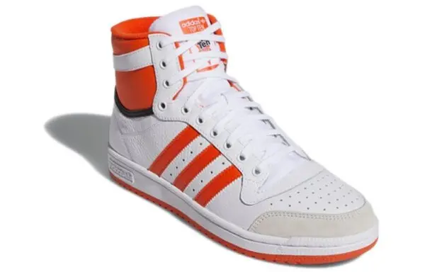 Adidas Top Ten High Sneakers - White/orange