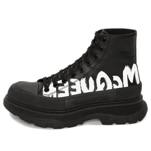 Alexander McQueen Lace Up Ankle Boots - Black