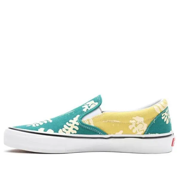 VANS Classic Slip-on Aloha Graphic Low Top Sneakers - Blue/yellow