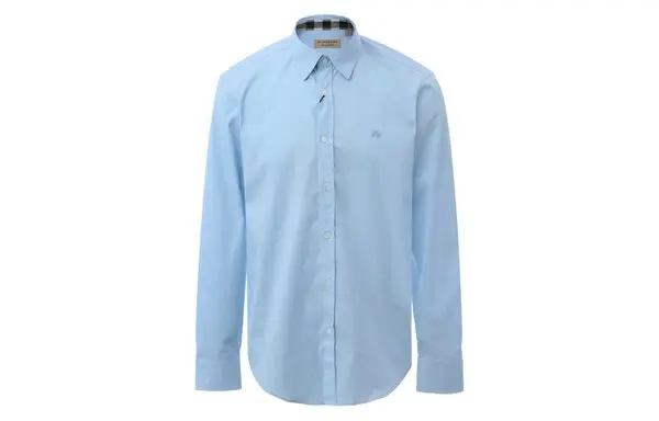 Burberry Cotton Classic Long Sleeves Shirt Blue