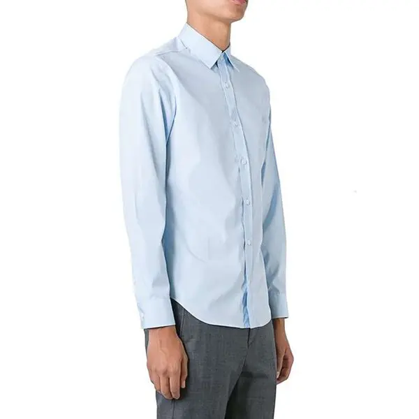 Burberry Cotton Classic Long Sleeves Shirt Blue