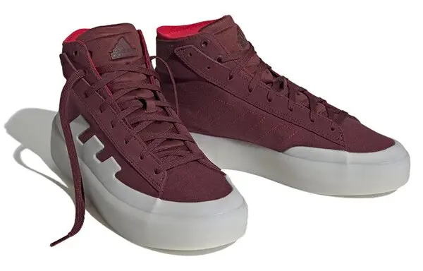 Adidas Zensored High Top Sneakers - Red