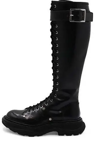 Alexander McQueen Tread Slick Lace Up Boots