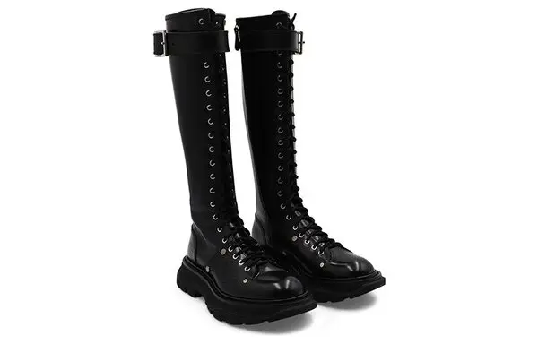 Alexander McQueen Tread Slick Lace Up Boots