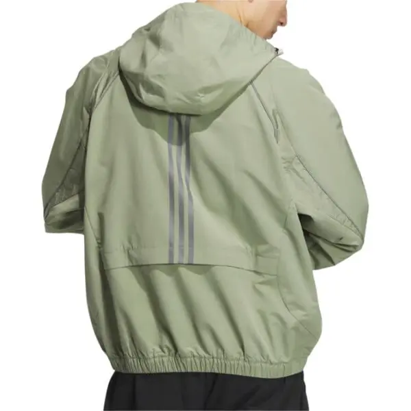 Adidas Woven Logo Hooded Jacket - Green