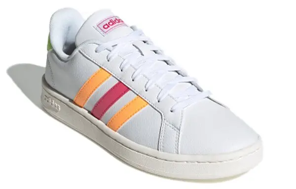 Adidas Grand Court Sneakers - White/pink/orange