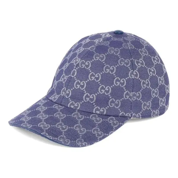 Gucci Gg Canvas Baseball Hat - Blue/grey