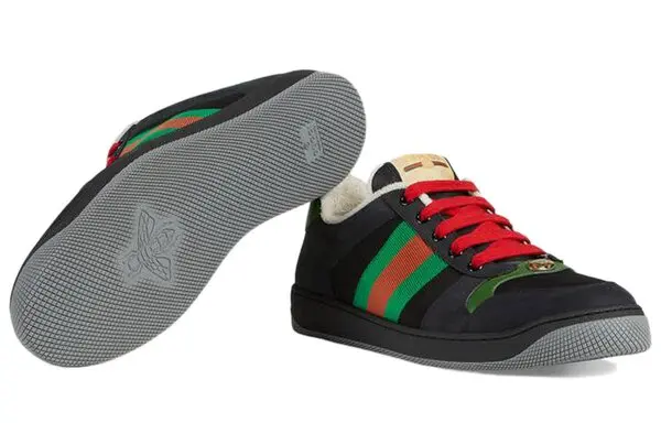 Gucci Screener Suede Sneakers