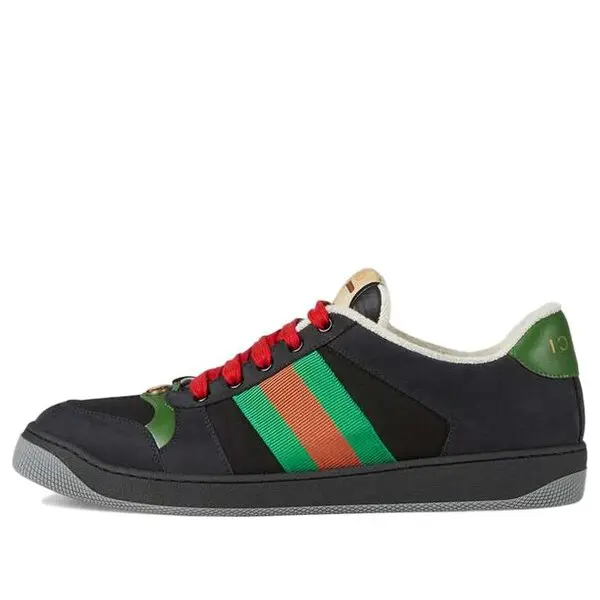 Gucci Screener Suede Sneakers - Black