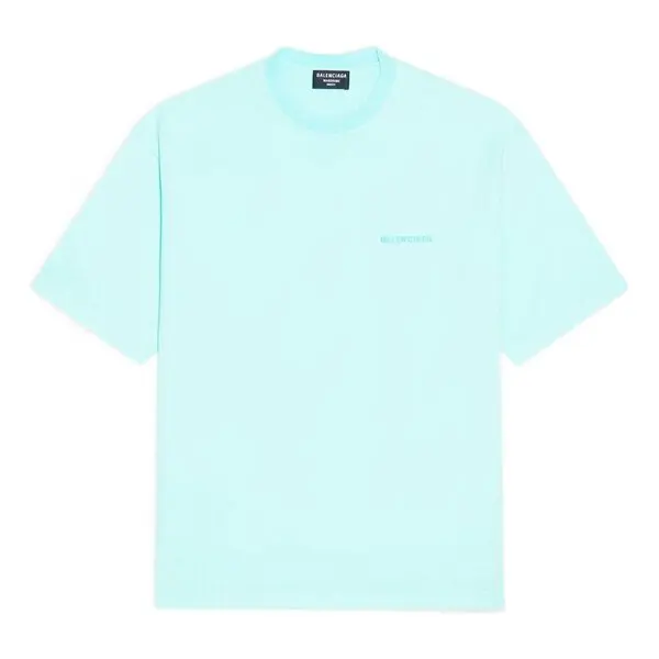 Balenciaga Logo T-shirt Medium Fit - Mint Tint