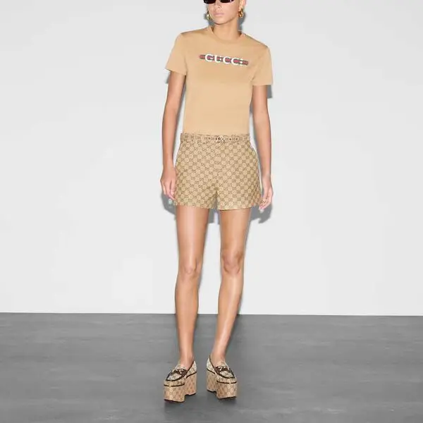 Gucci Cotton Jersey T-shirt With Logo Print