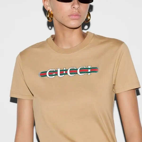 Gucci Cotton Jersey T-shirt With Logo Print