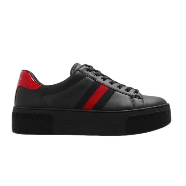 Gucci Ace Leather Platform Sneakers
