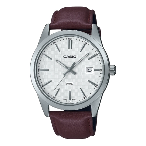 Casio Quartz Leather Watch