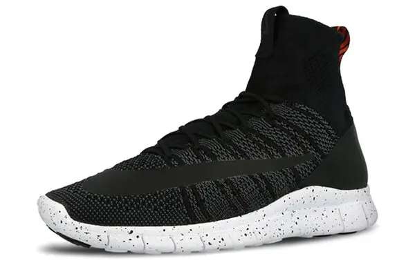 Nike Free Flyknit Mercurial High Top Sneakers - Black