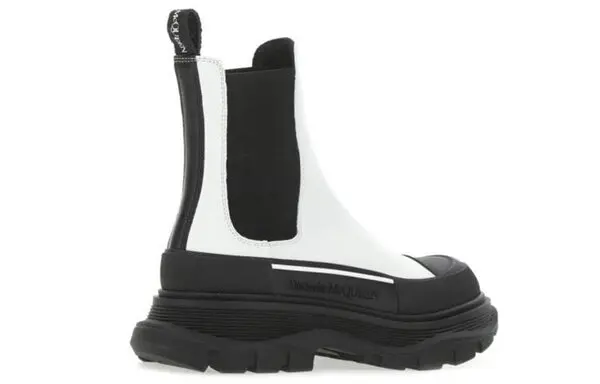 Alexander McQueen Tread Slick Boots - White/black