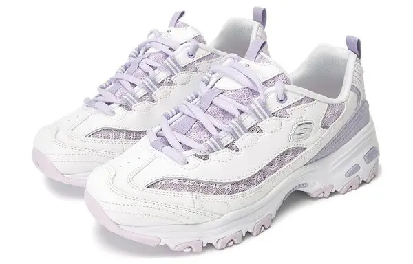 Sketchers D'lites 1.0 Sneakers - White/purple