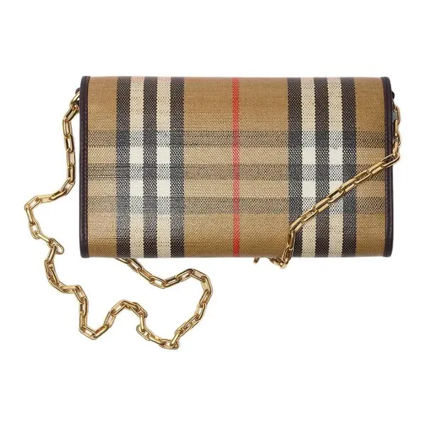 Burberry Highlands Chain Wallet - Sand