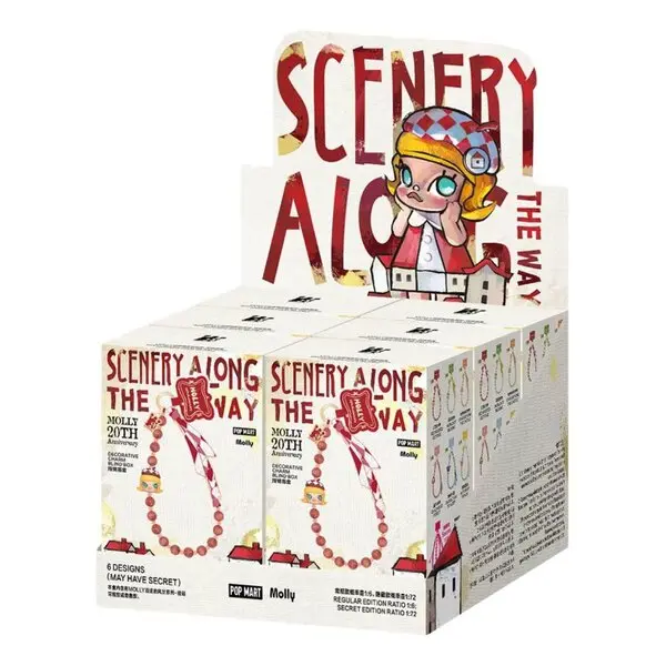 POP MART Molly "scenery Along The Way" Decorative Charm Blind Box Collection - Multi-color