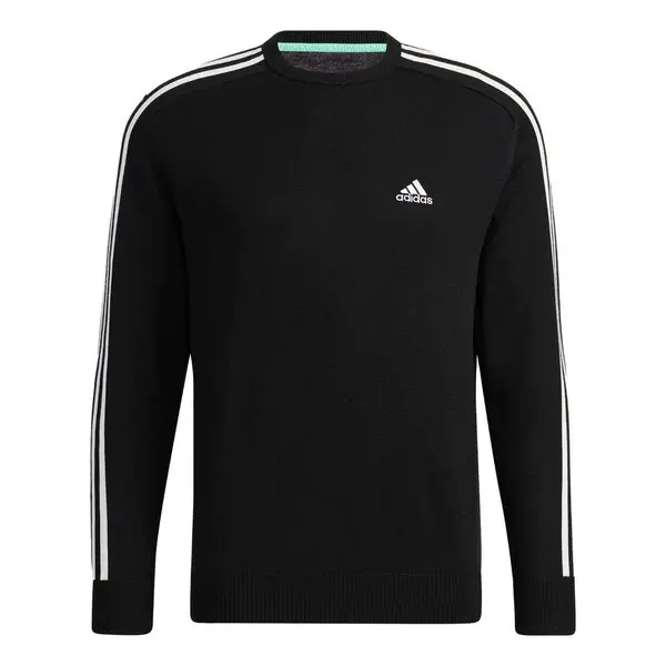 Adidas 3-stripes Long Sleeve Crew Neck Sweater - Black/white
