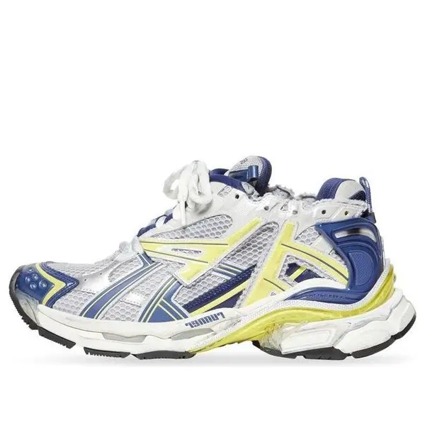 Balenciaga Runner Sneakers - White/black/blue
