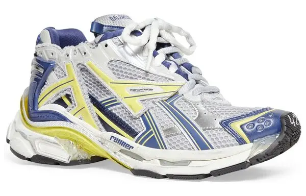 Balenciaga Runner Sneakers - White/black/blue
