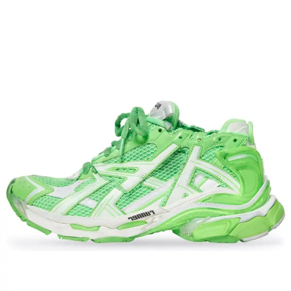 Balenciaga Runner Sneakers - White/green/black