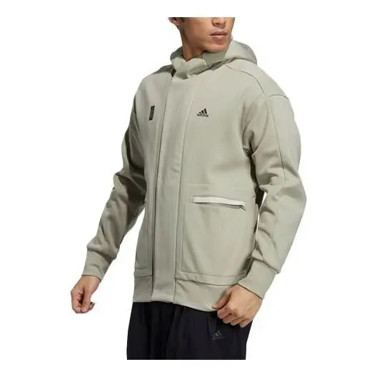 Adidas Logo Printing Big Pocket Sports Hooded Jacket - Multi-color