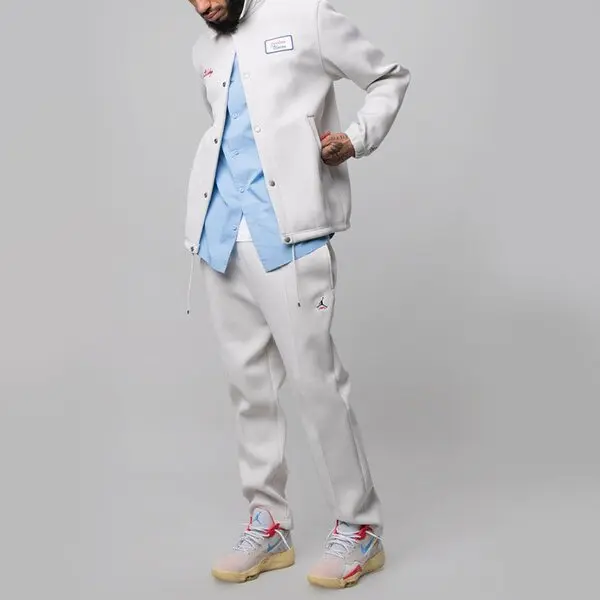 JORDAN X Union La Coaches Jacket Beige White