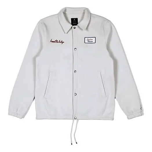 JORDAN X Union La Coaches Jacket Beige White - Creamy
