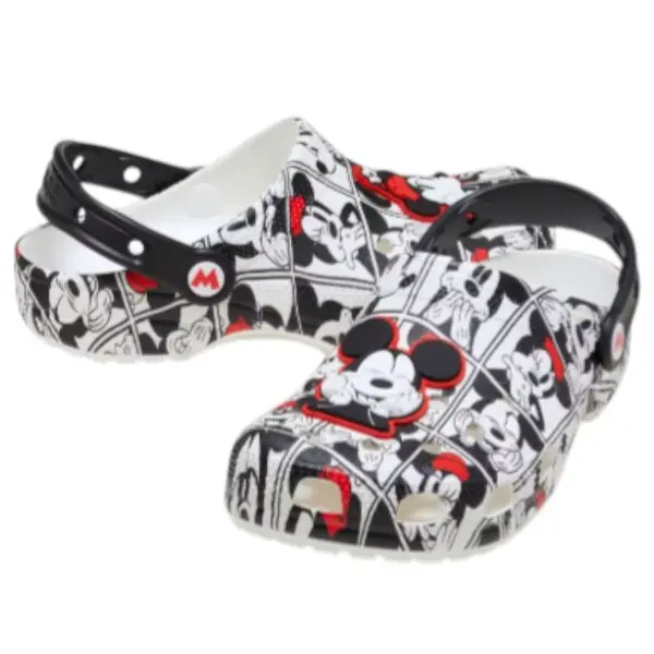 CROCS Classic Clogs "mickey And Minnie" Graphic Print Slip-on - Multi-color