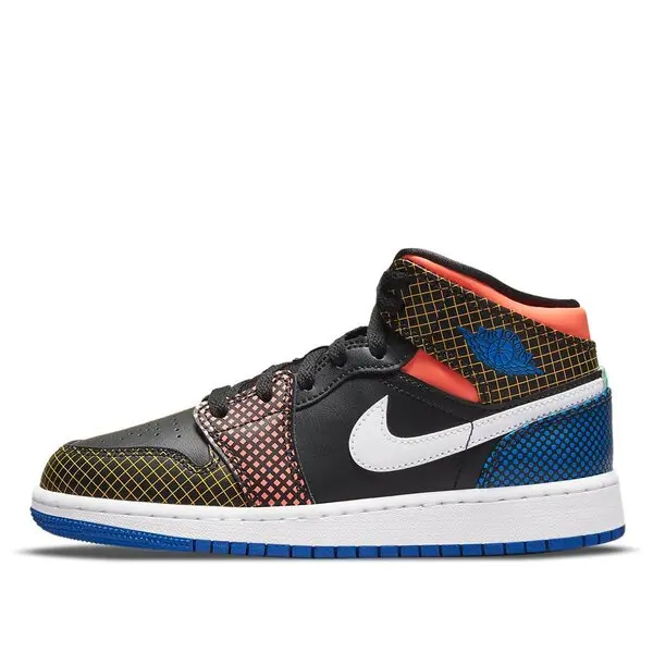 JORDAN 1 Mid Mmd 'multi Grid' Sneakers - Black/blue/orange