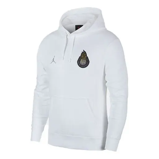 JORDAN Legacy Basketball Pullover Hoodie - White