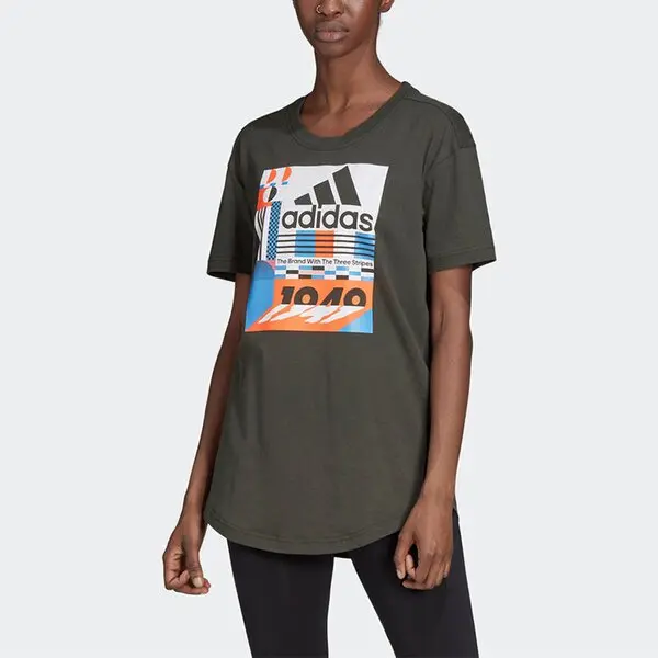 Adidas Round Neck Short Sleeve Graphic T-shirt
