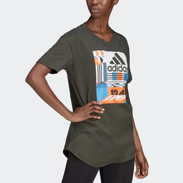 Adidas Round Neck Short Sleeve Graphic T-shirt
