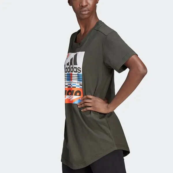 Adidas Round Neck Short Sleeve Graphic T-shirt