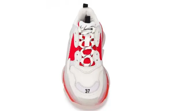Balenciaga Triple S Clear Sole Sneakers - White/red