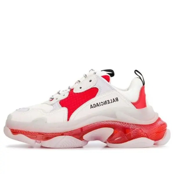 Balenciaga Triple S Clear Sole Sneakers - White/red