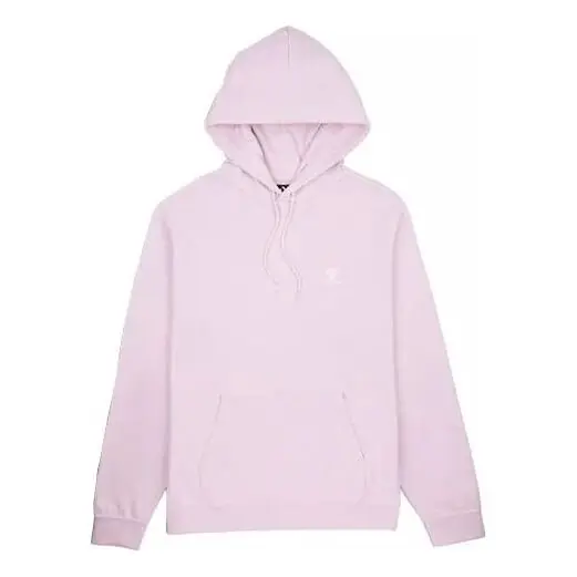 CONVERSE Standard-fit Pullover Hoodie With Embroidered Star Chevron - Pink