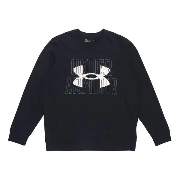 Under Armour Rival Terry Logo Crew Sweatshirt - Black/white