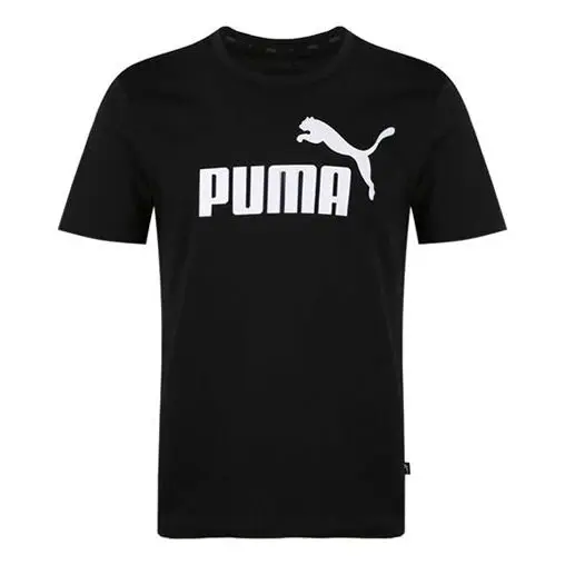 PUMA Athleisure Casual Sports Round Neck Short Sleeve - Black