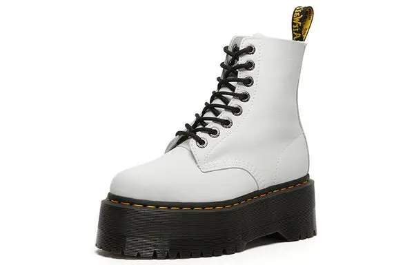 Dr. Martens 1460 Pascal Pisa Platform Boots - White/black