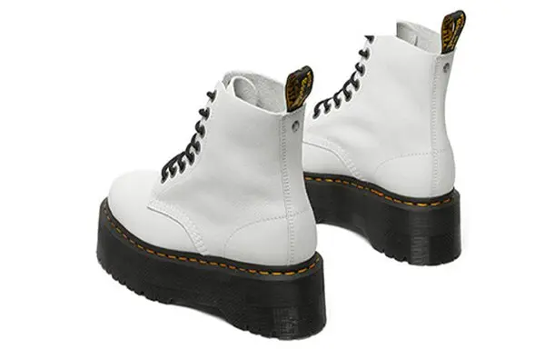 Dr. Martens 1460 Pascal Pisa Platform Boots - White/black