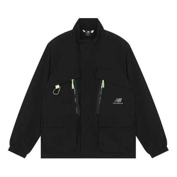 NEW BALANCE Fleece Lined Woven Sports Jacket - Black