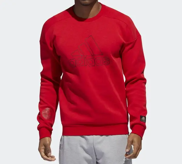Adidas Logo Print Pullover Sweatshirt