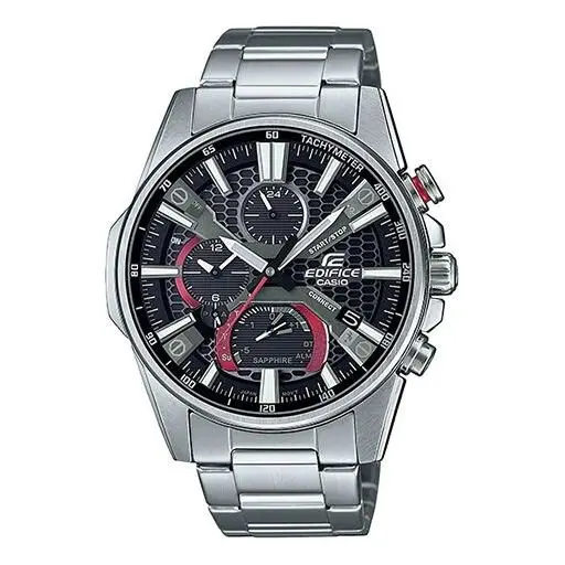 Casio Black Quartz Chronograph Stainless Steel Watch - Multi-color