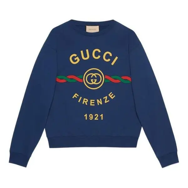 Gucci Cotton Firenze 1921 Sweatshirt - Blue